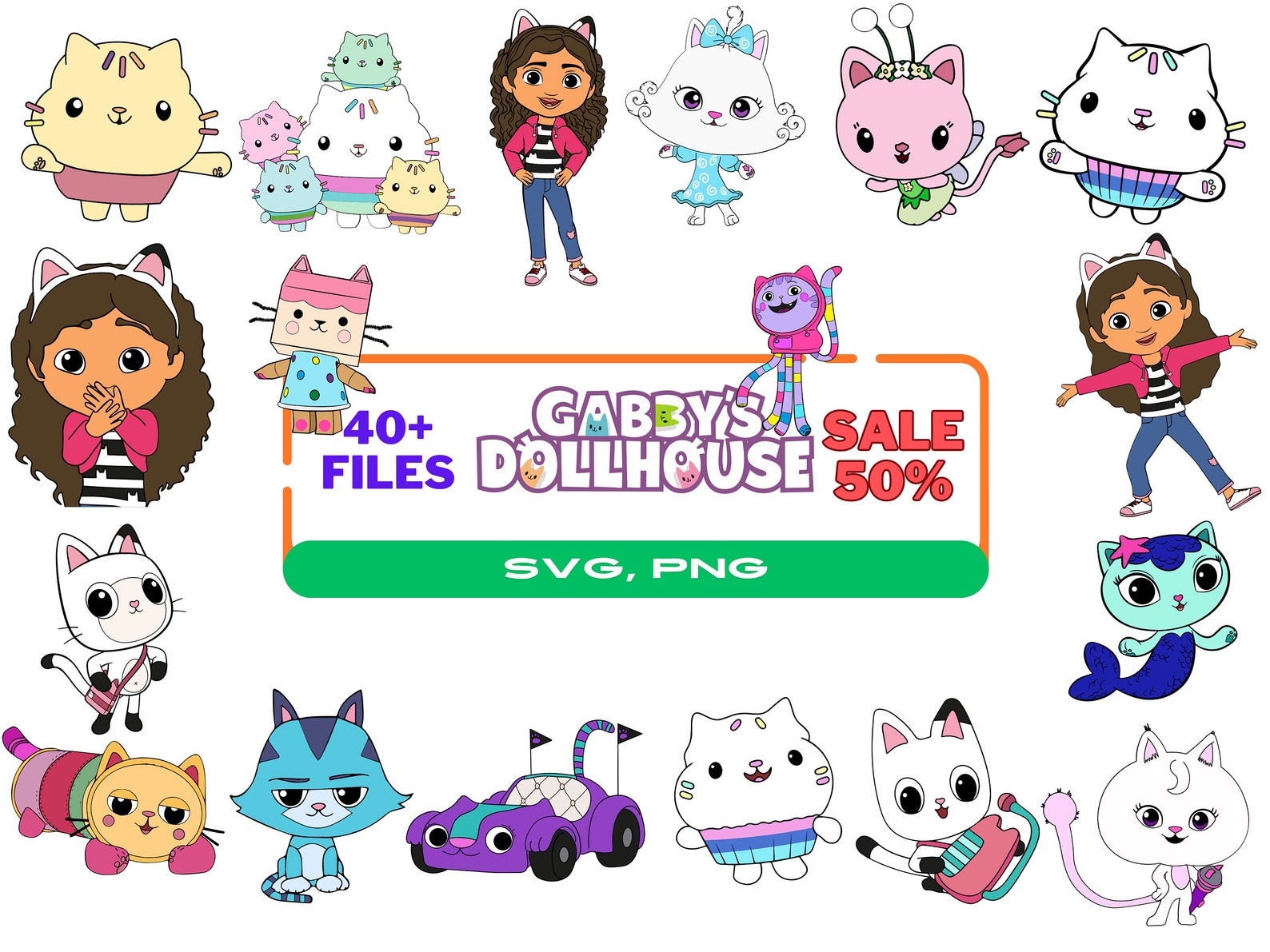 40 Files Gabbys Girl Svg, Gabbys Transparent Backgrounds, Gabbys ...