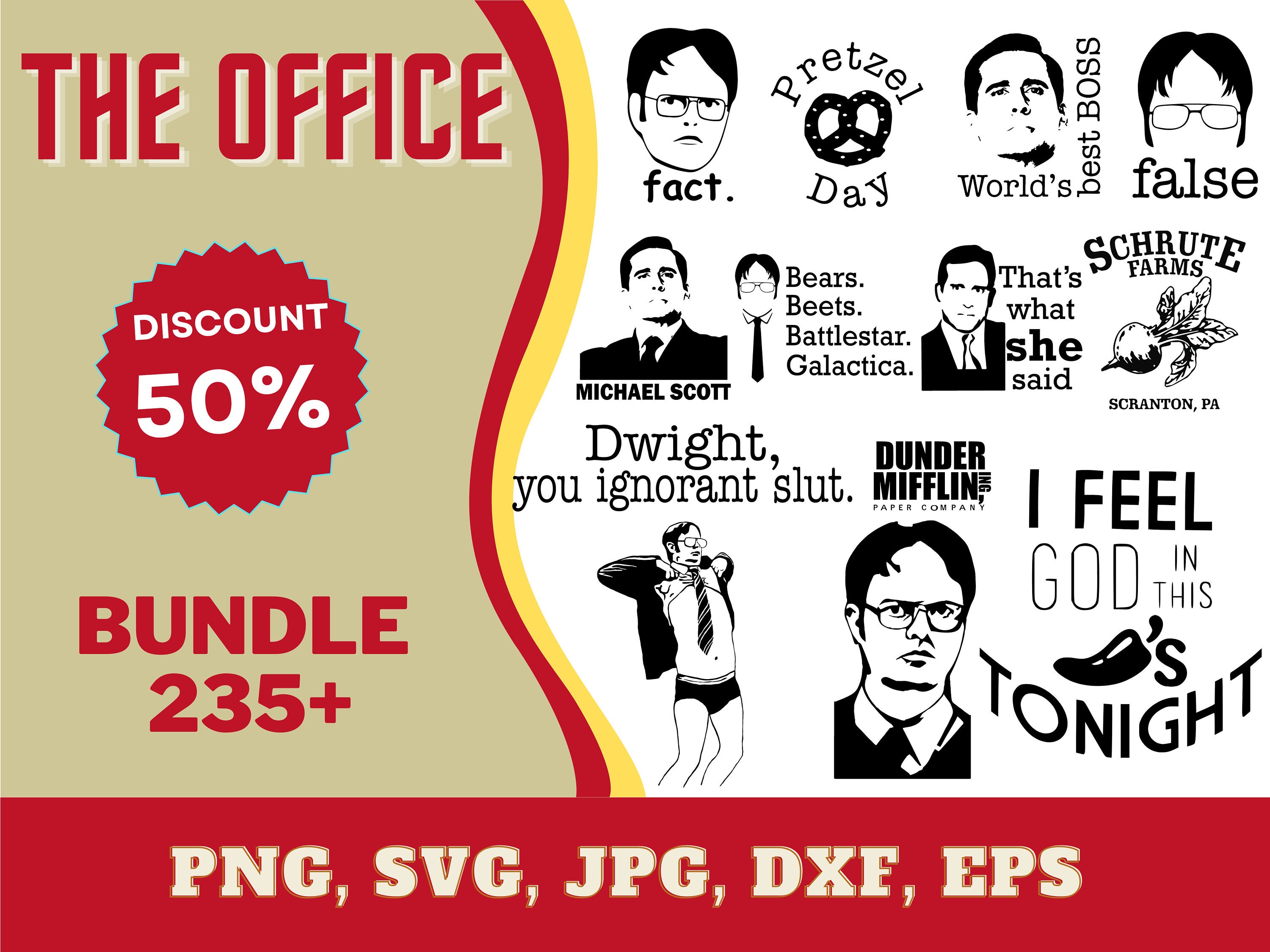 235 Files the Office SVG, the Office Svg, the Office Clipart, Dunder ...