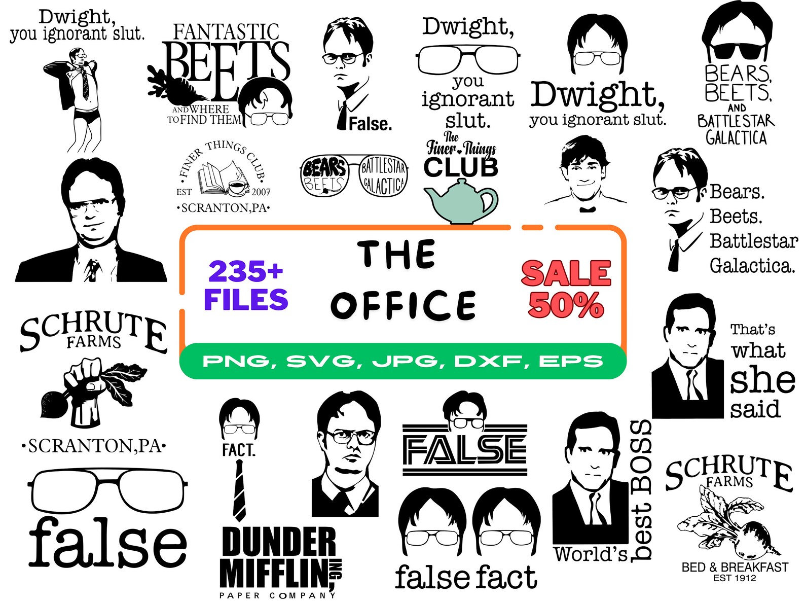 235 Files the Office SVG, the Office Svg, the Office Clipart, Dunder ...