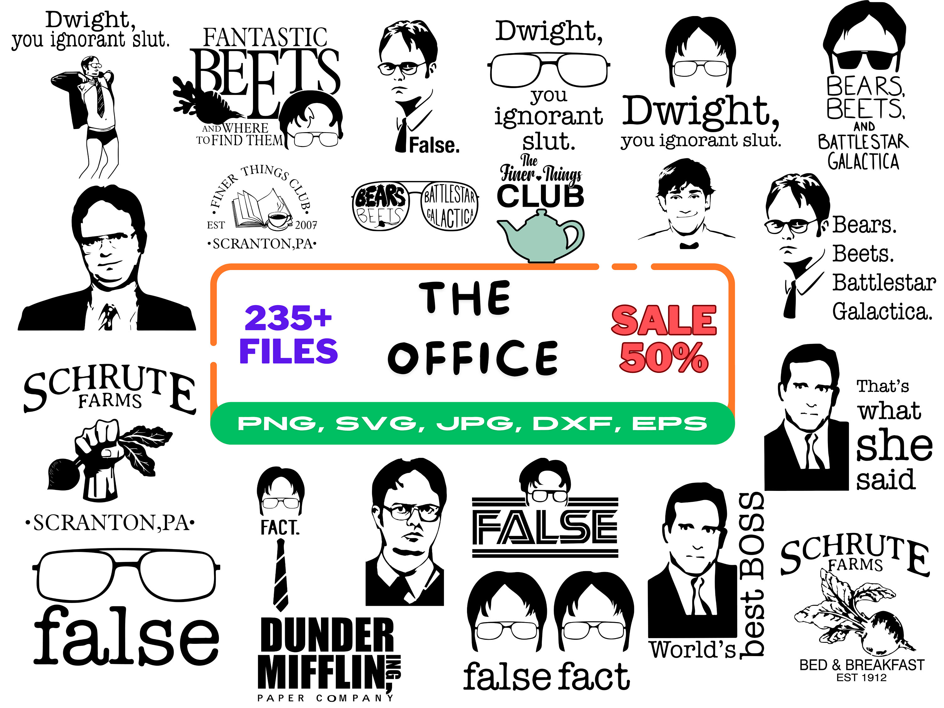 235 Files the Office SVG, the Office Svg, the Office Clipart, Dunder ...