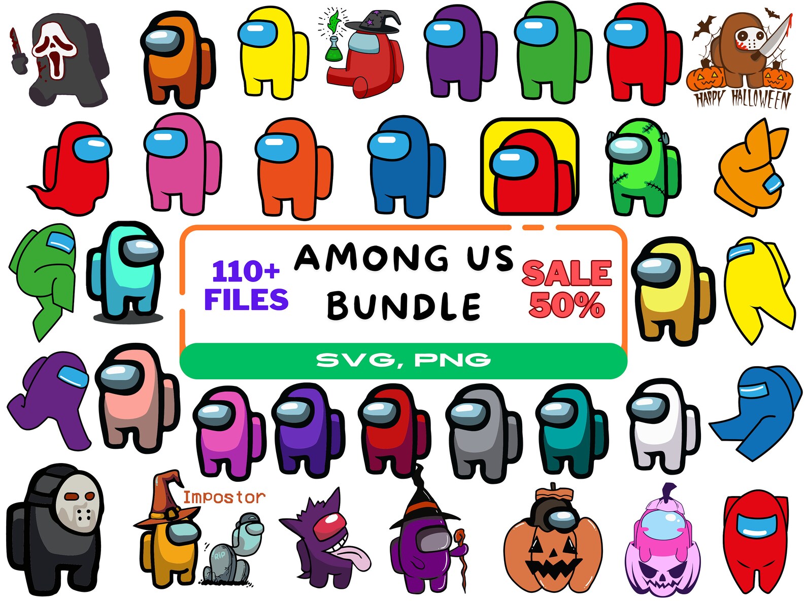 110 Files Among Us Sticker Svg, Among Us Crewmate Svg, Impostor Svg ...