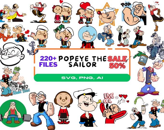 Popeye,bigg Popeye,digital Print,cartoon,clipart - Etsy
