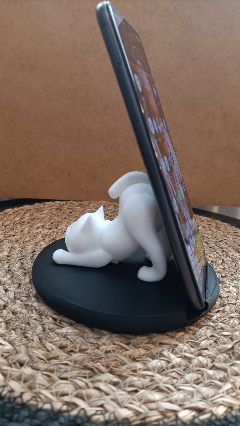 Stretching Cat Phone / Tablet Stand - Etsy UK