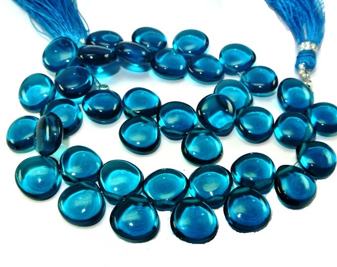 1/2 Strand AAA Teal Blue Quartz Smooth Heart Briolettes Size - Etsy