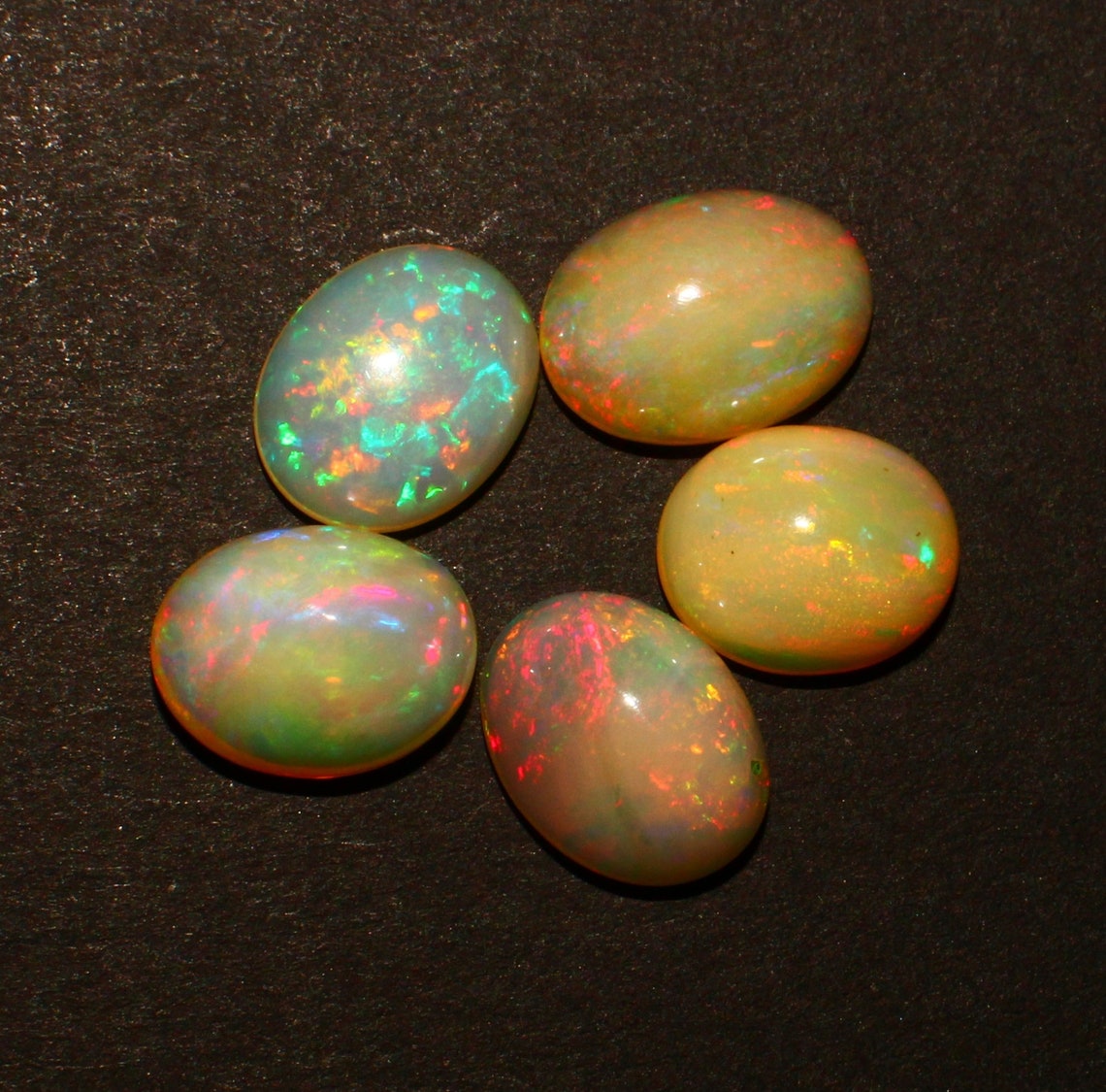 5Pc Natural Ethiopian Welo Fire Opal Multi Color Ethiopian | Etsy