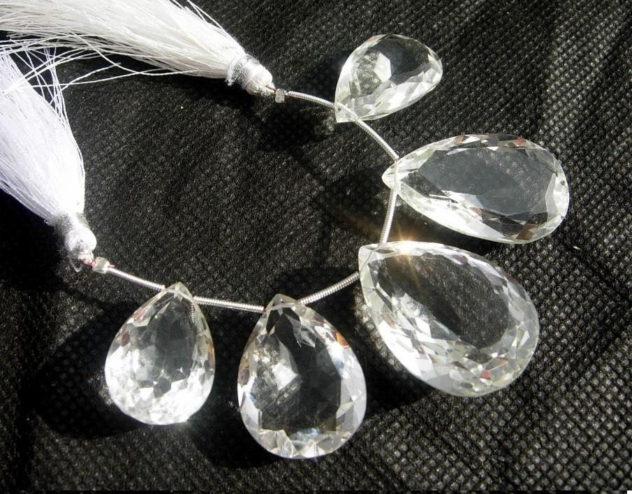 5 Large Focals of Eye Clean Natural Rock Crystal Quartz | Etsy