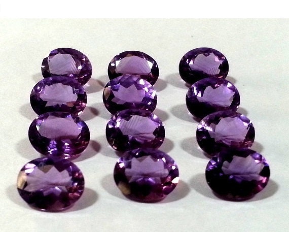 10Pcs 10x8mm Natural AAA African Amethyst Oval Cut Stone / | Etsy