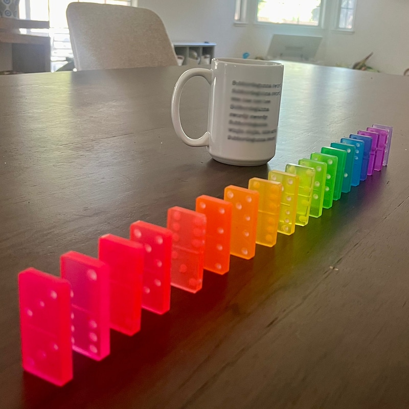 Dominoes Game Rainbow - Etsy