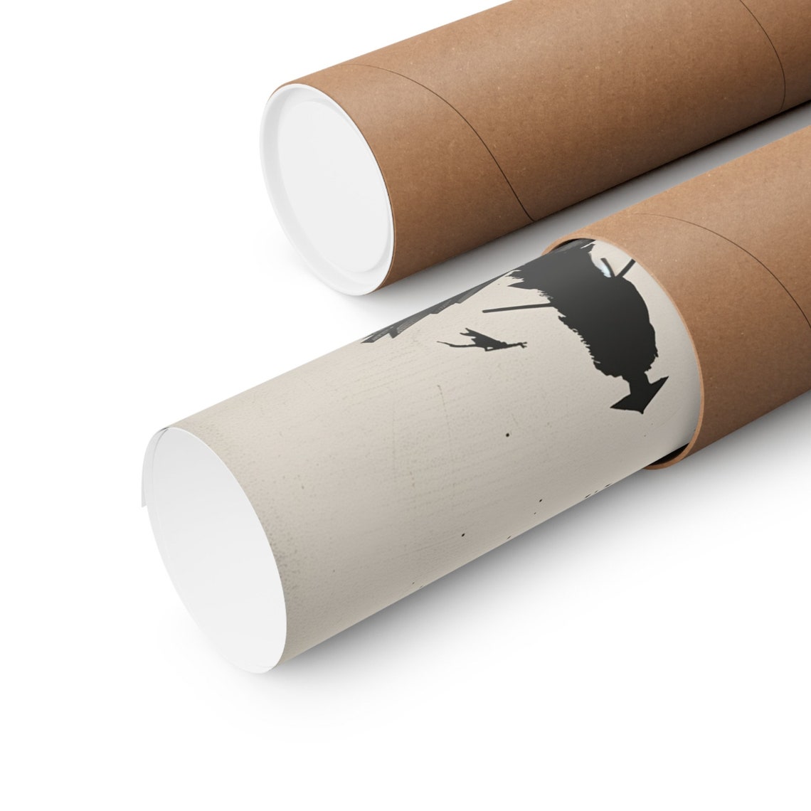 Samurai Silhouette Poster Red Sun Background Japanese Landscape Art ...