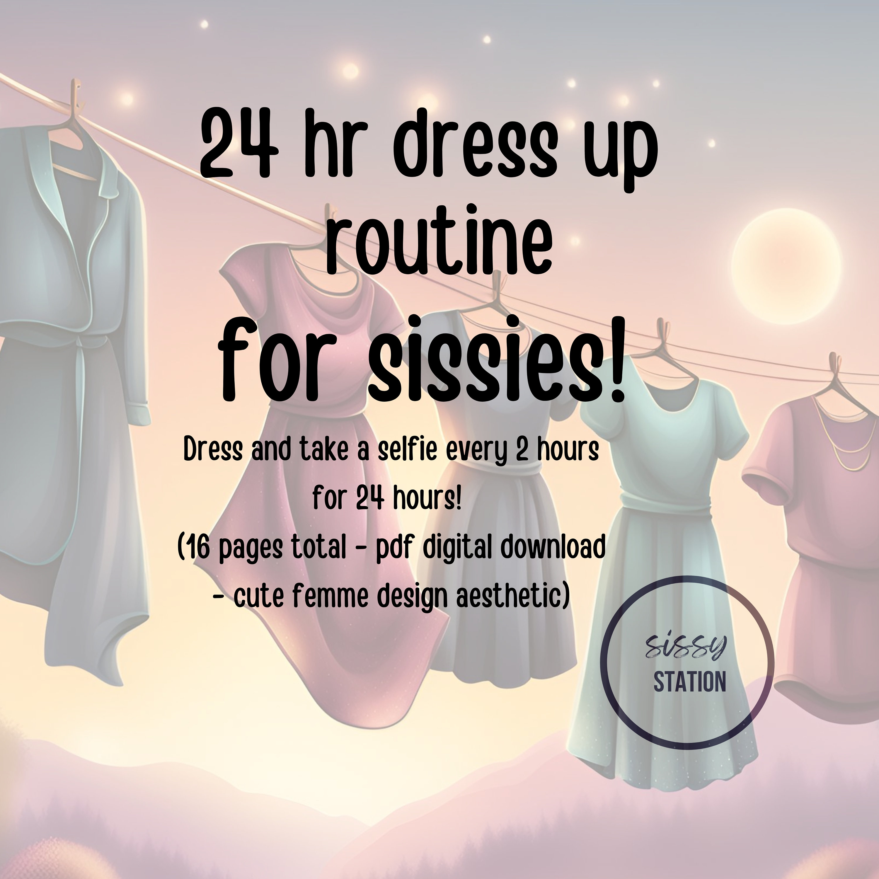 Sissy 24 Hour Dress up Routine - 16 Page PDF Planner Download - Etsy