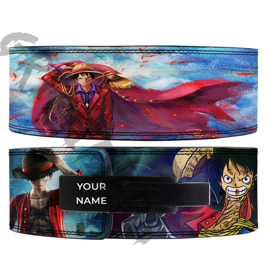 Luffy One Piece Anime Powerlifting Lever Belt Gear 5 Anime Gym Belt ...