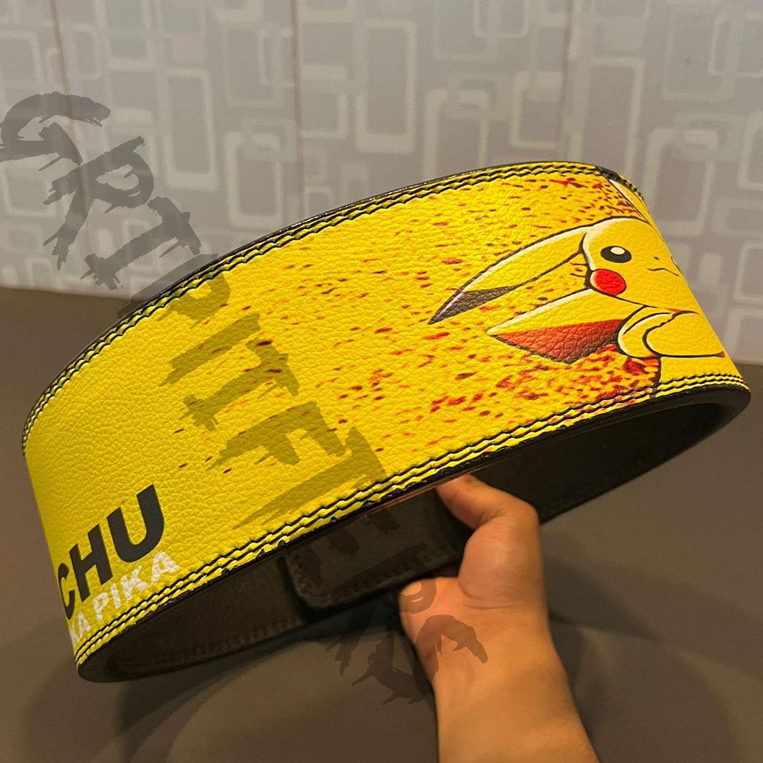 Pikachu Lever Belt | Powerlifting Custom Lever Belt | Bodybuilding ...