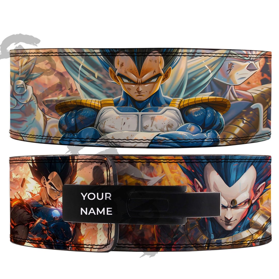 Vegeta Anime Lever Lifting Belt: Pure Leather Gym & Powerlifting - Etsy