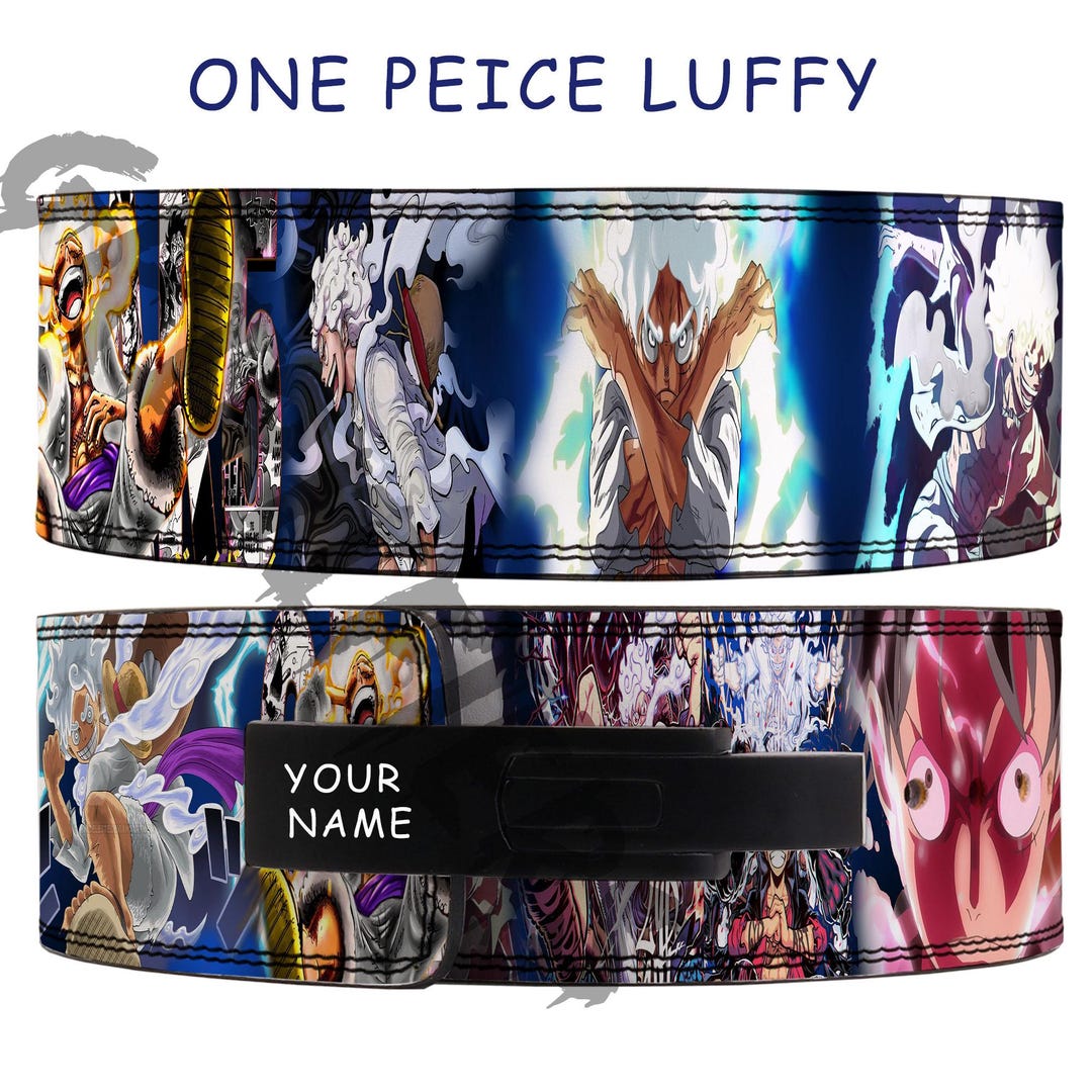 Luffy One Piece Anime Powerlifting Lever Belt Gear 5 Anime Gym Belt ...