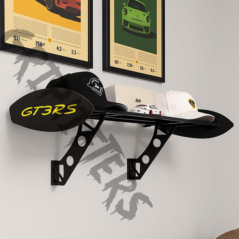 GT3RS Style Spoiler Shelf – Black Motorsports Wall Art - Etsy