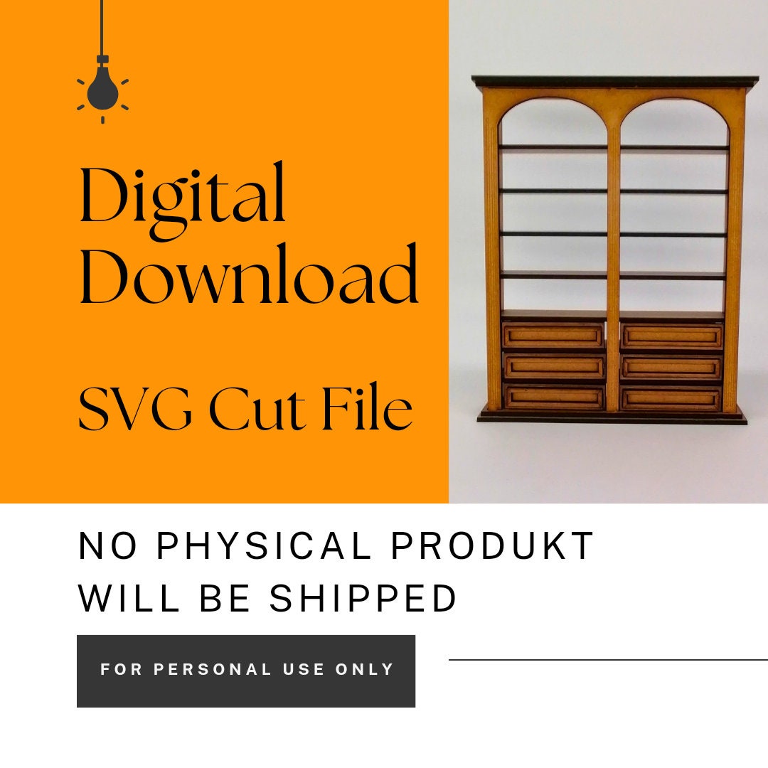 SVG Download File Large Shelf in Scale 1:12 - Etsy