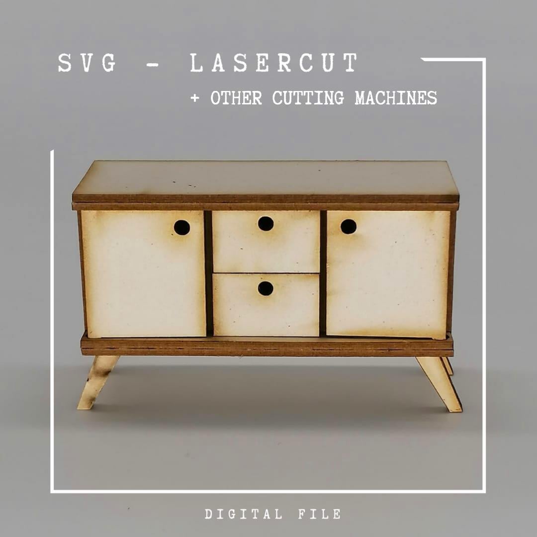 SVG Digital Download Miniature Chest of Drawers in 1:12 Scale - Etsy