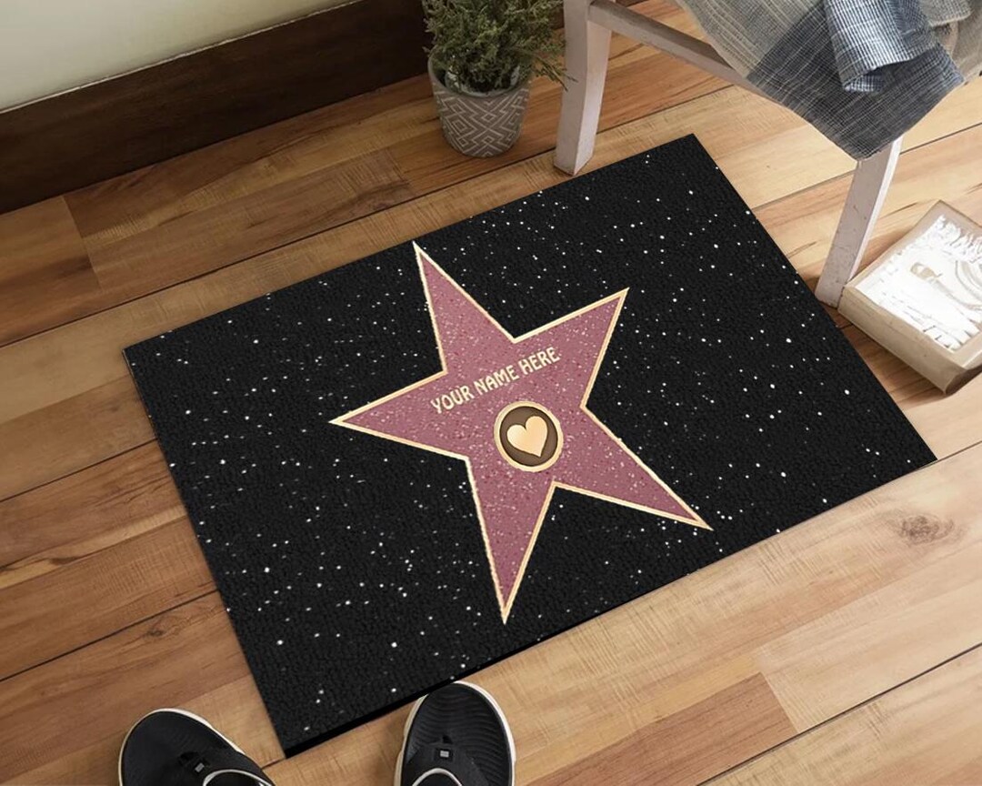 Hollywood Walk of Fame Custom Various Symbols Doormat, Hollywood Custom ...