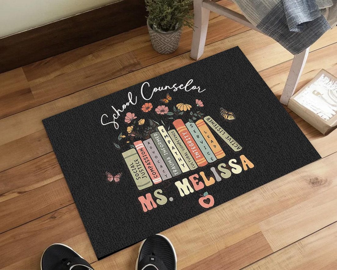 School Counselor Office Doormat, Personalized School Psychologist Gift ...