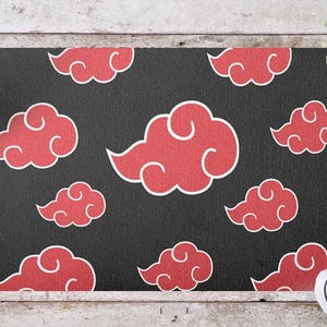 Akatsuki Anime Red Cloud Pattern Doormat for Anime Fans, Anime Welcome ...