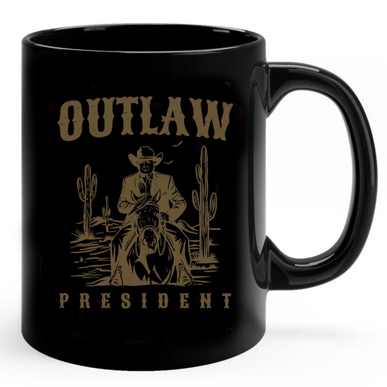 Outlaw President Trump Svg, Western Trump Cowboy Png, Convicted Booking ...