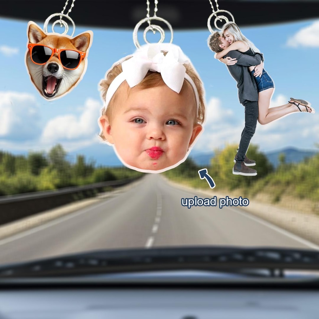Personalized Acrylic Car Hanger, Custom Acrylic Car Hanging, Pet Car ...