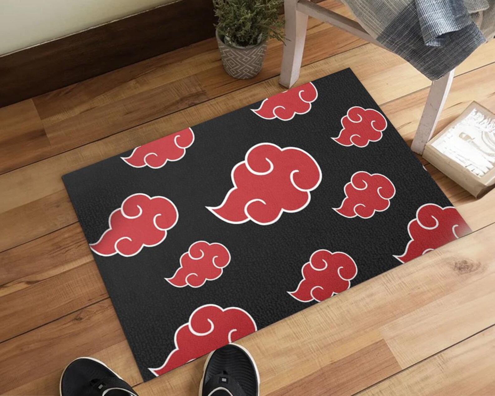 Akatsuki Anime Red Cloud Pattern Doormat for Anime Fans, Anime Welcome ...