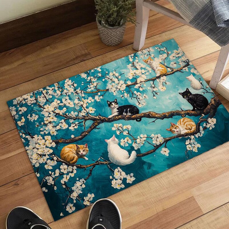 Cat Door Mat - Etsy