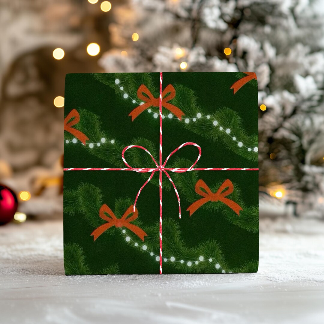 Coquette Christmas Wrapping Paper Roll Coquette Bows Wrapping Paper ...