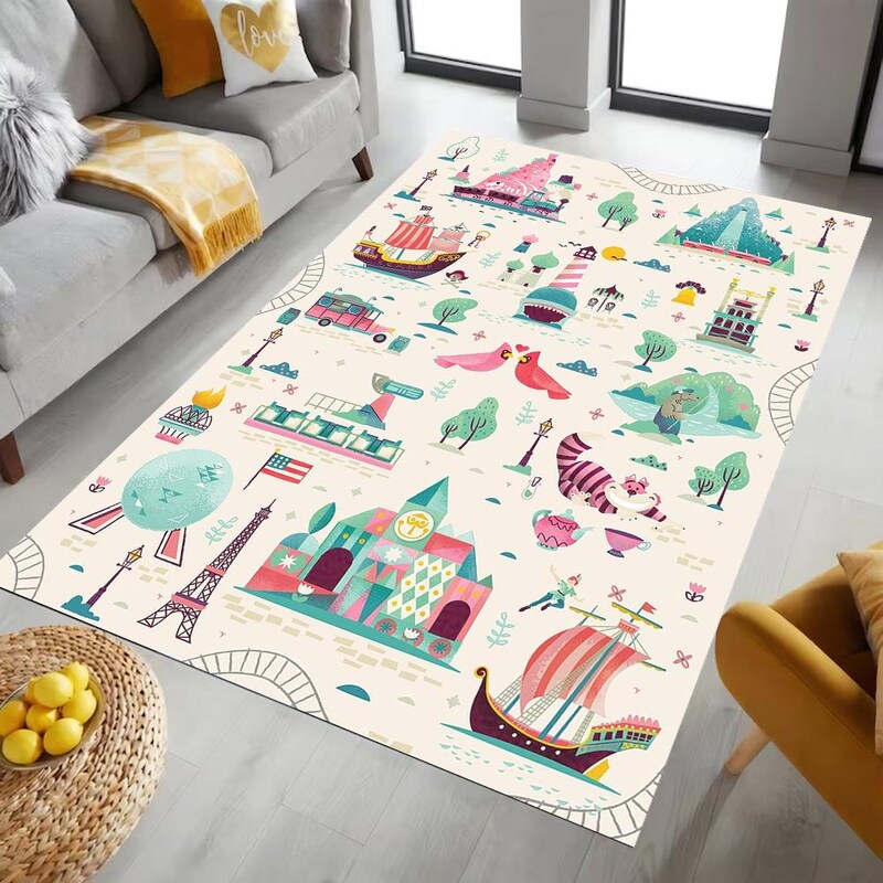 World Map Rug - Etsy