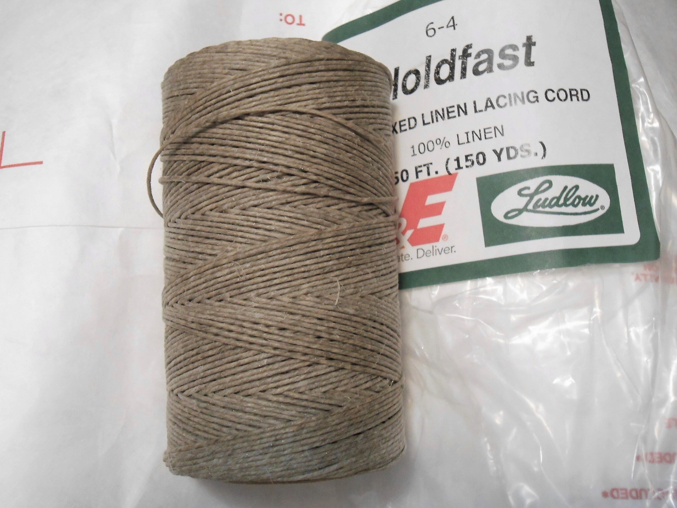 Waxed LINEN Lacing 6-4 (4-ply) Cord Rug Braiding Weaving Twine Thread ...