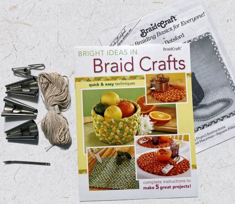 Braidcraft Rug Braiding Starter Kit: Cones Clamp Lacing Needle Braid ...