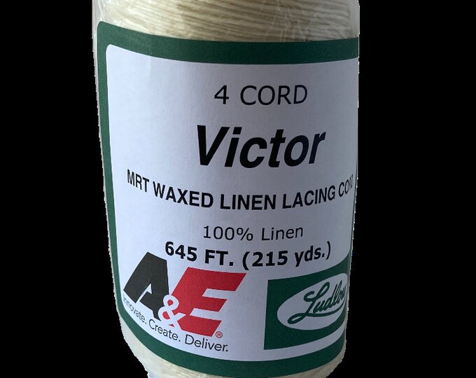 Waxed LINEN Lacing 4-cord Rug Braiding Weaving Twine Victor Natural ...