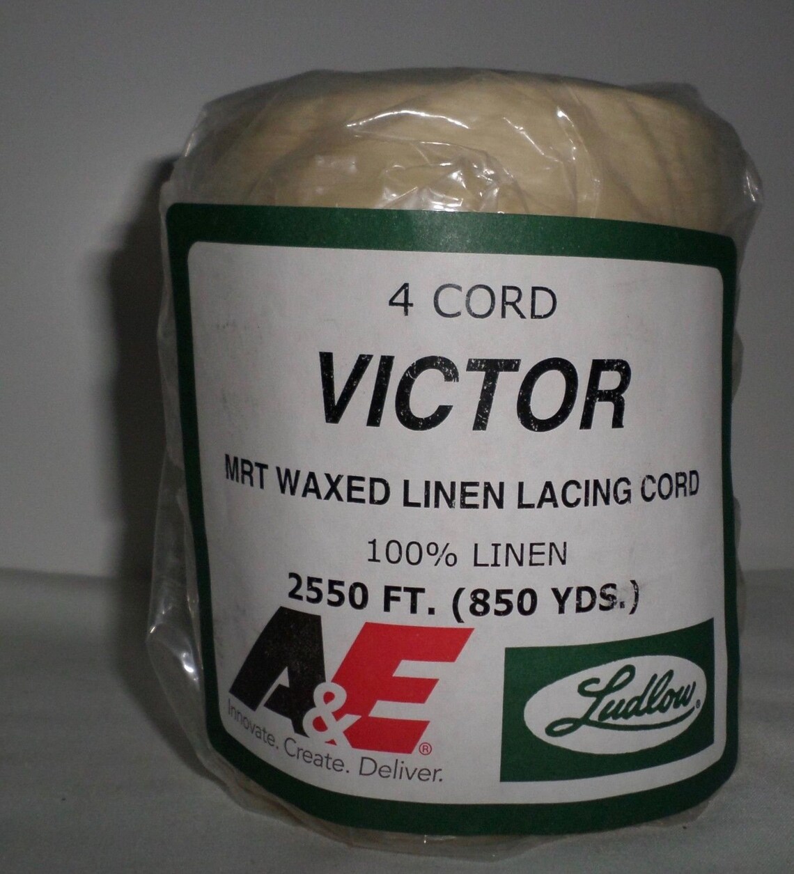 Waxed LINEN Lacing 4-ply Cord Rug Braiding Weaving Twine Thread NATURAL ...