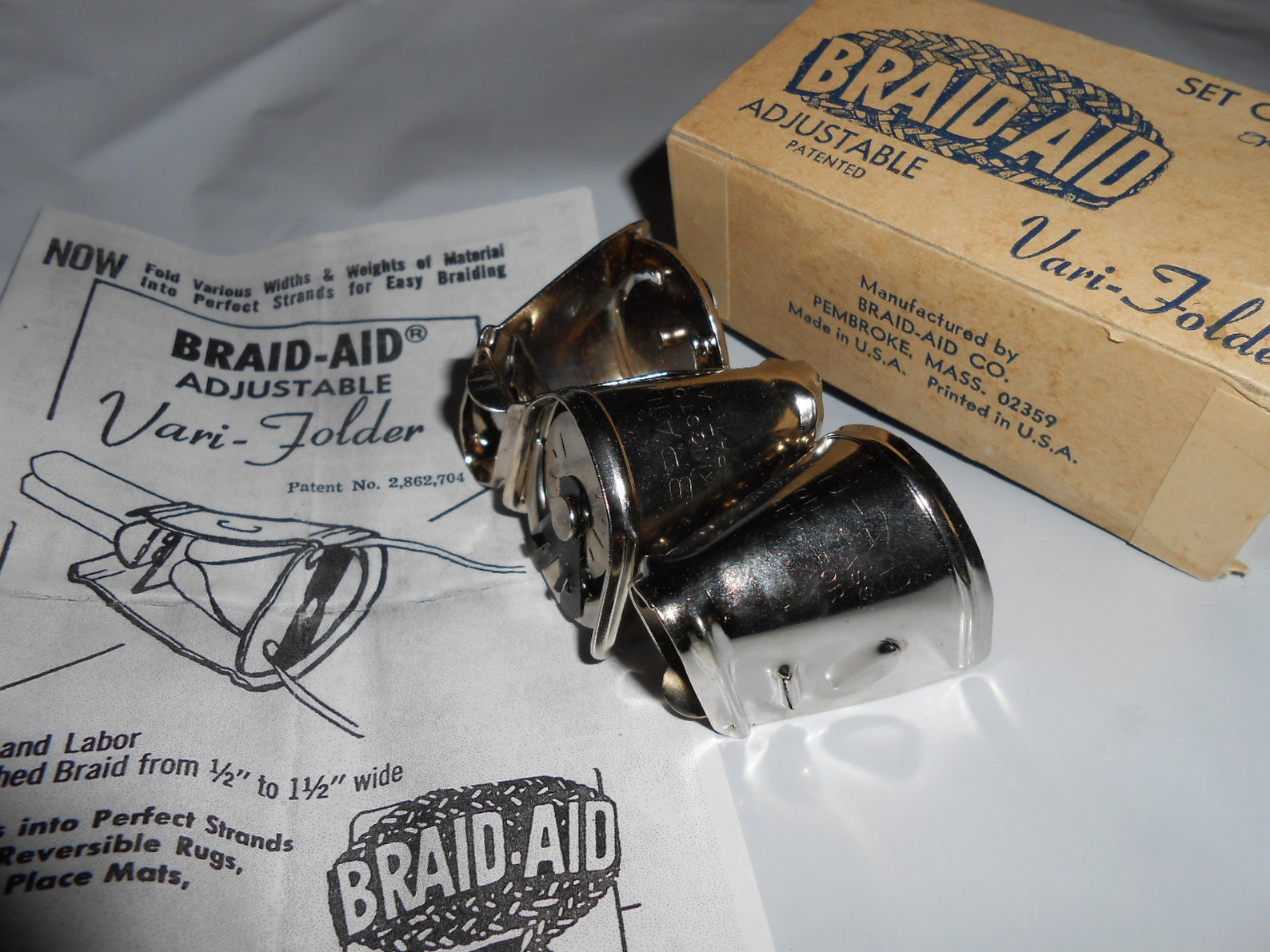 Braid-aid Varifolders: Fabric Folders Braiding Rugs, Pre-owned ...