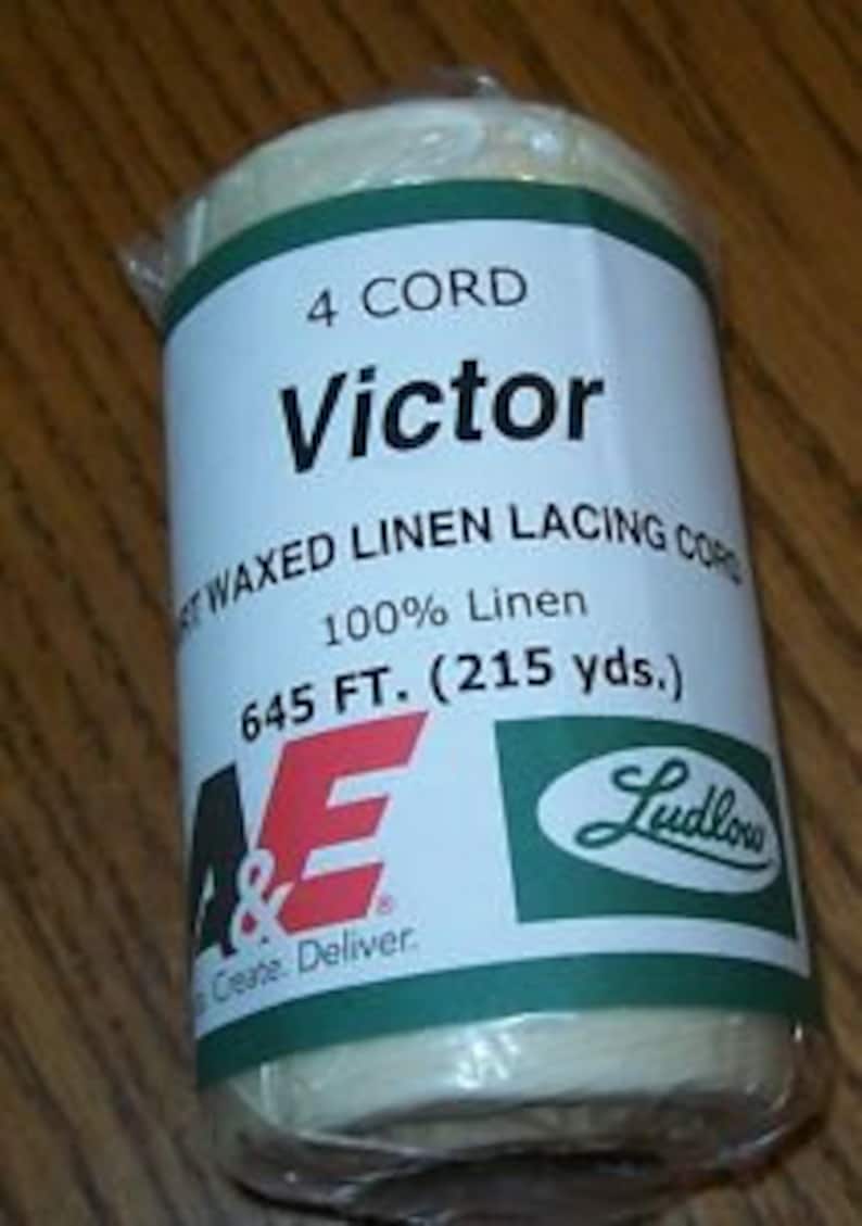 Waxed LINEN Lacing 4-cord Rug Braiding Weaving Twine Victor Natural ...