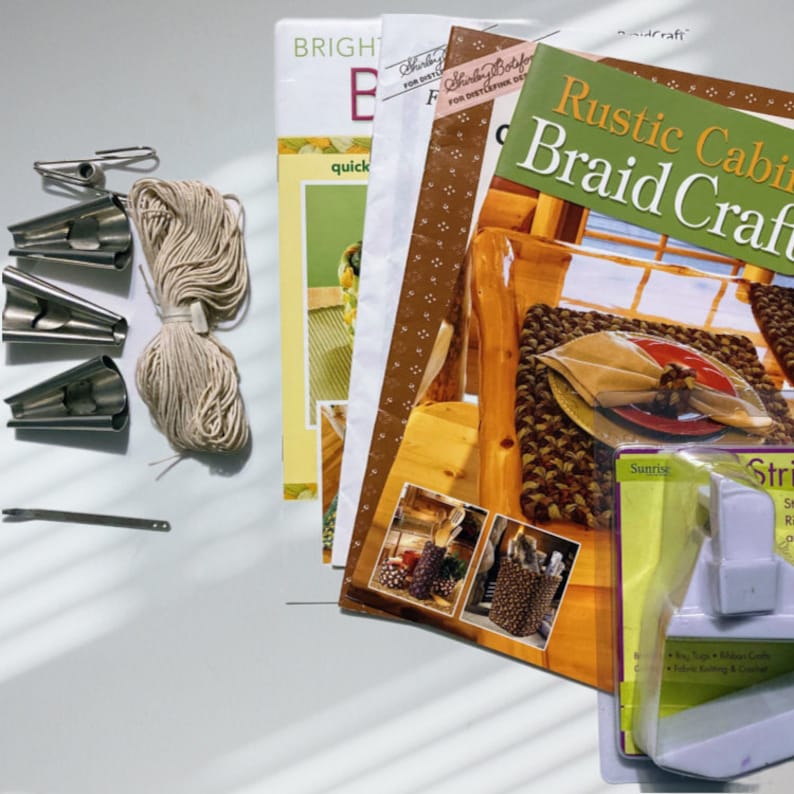 Deluxe Braidcraft Rug Braiding Starter Kit: Cones Clamp Lacing Needle ...