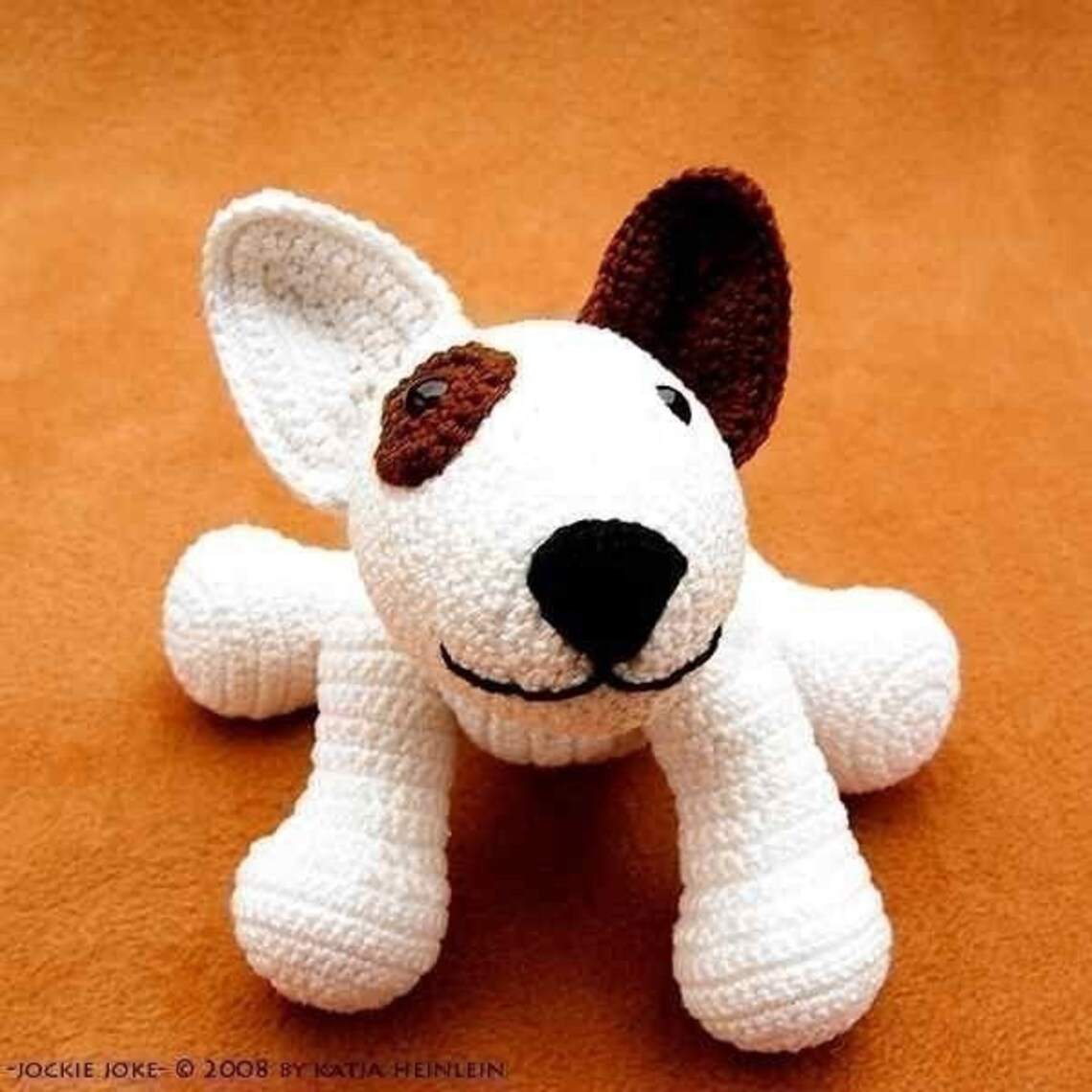 Amigurumi Dog Bull Terrier Jokie Joke, PDF Crochet Pattern Animal ...