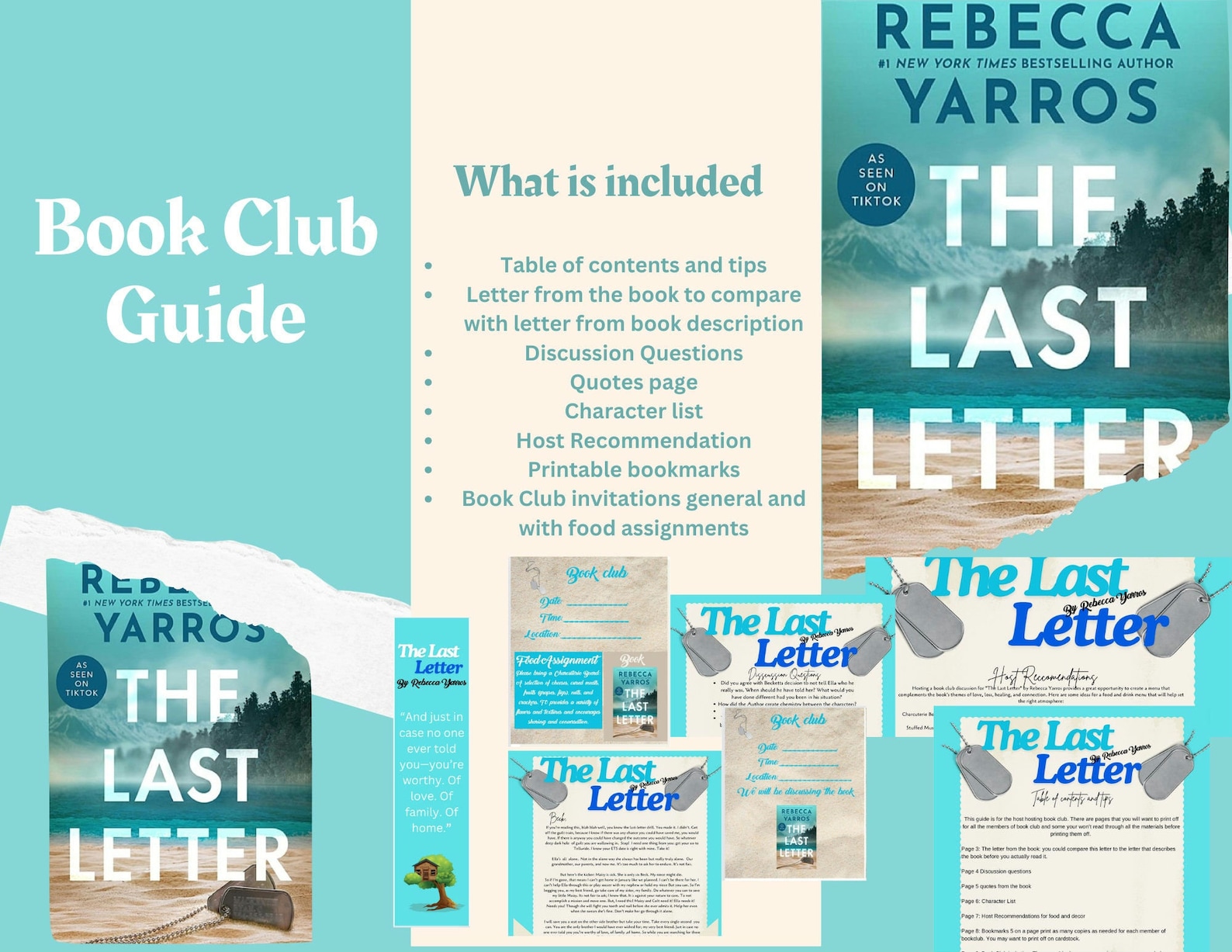 The Last Letter by Rebecca Yarros Book Club Guide - Etsy