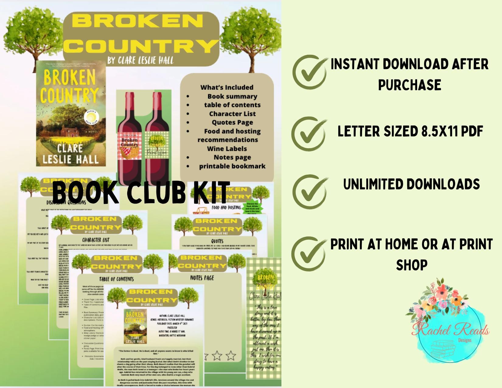 Broken Country by Clare Leslie Hall Book Club Kit - Etsy