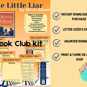 The Little Liar by Mitch Albom Book Club Kit - Etsy