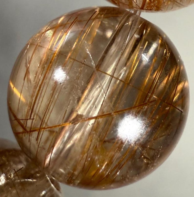 Certified Copper Rutilated Quartz Bracelet (12mm) - Etsy