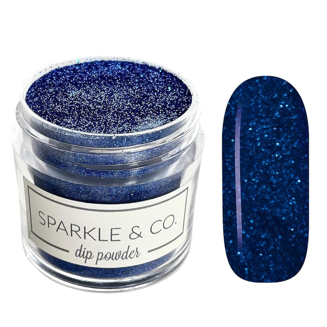 Dp.58 Heart of the Ocean Dip Powder for Nails | Blue Glitter | No Lamp ...