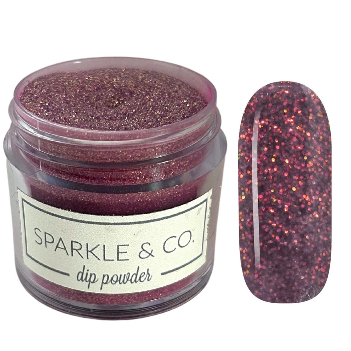 Dp.173 Spiced Wine Nail Dip Powder, Handmade Purple Iridescent Glitter ...