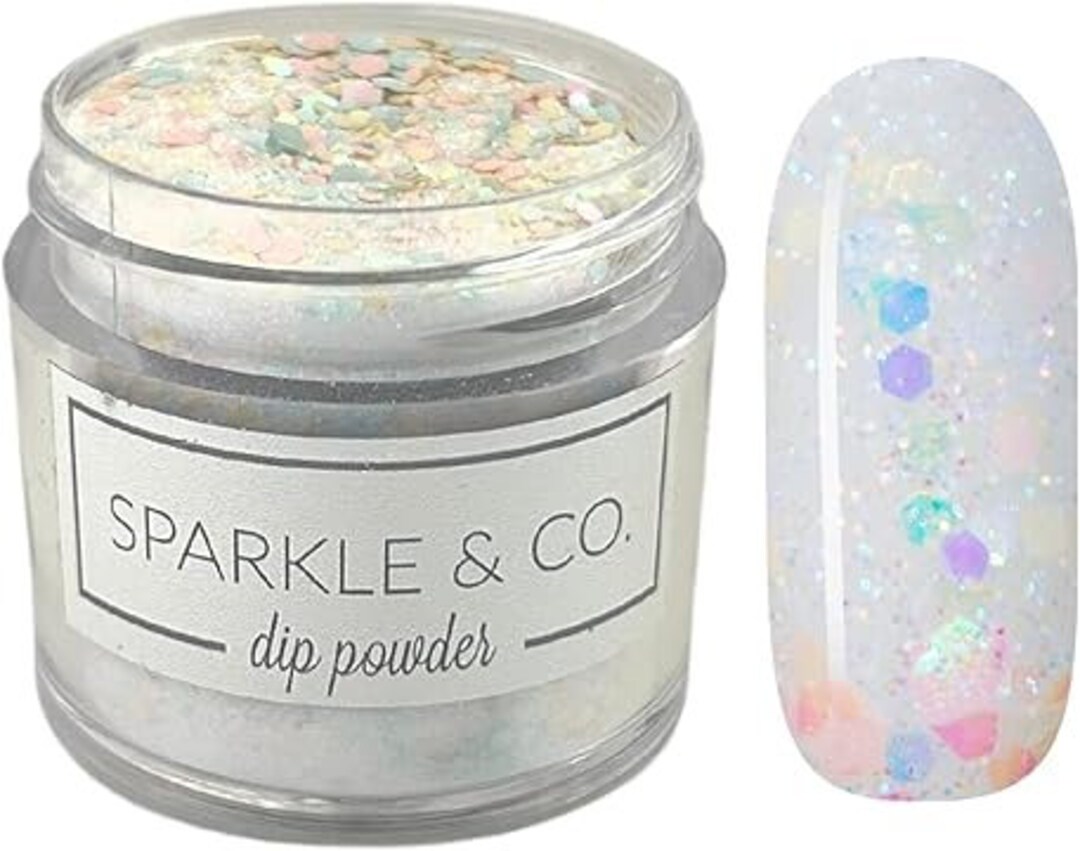 Dp.233 Spring in My Step, Pastel Glitter Acrylic Dip Powder for Nails ...