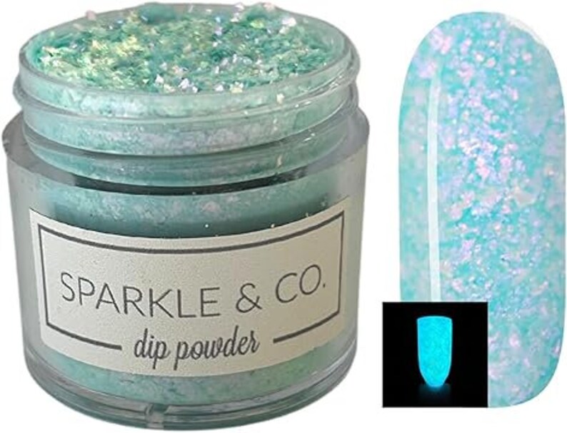 Glopal Dip Collection Set of 7 Opal Glow in the Dark Jars of Handmade ...