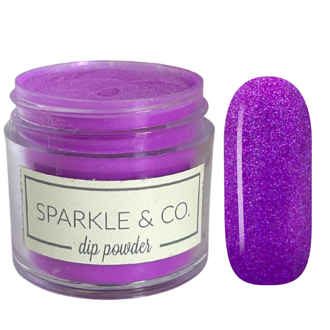 Dp.158 Damselfly Nail Dip Powder, Handmade Purple Shimmer, Dip Powder ...