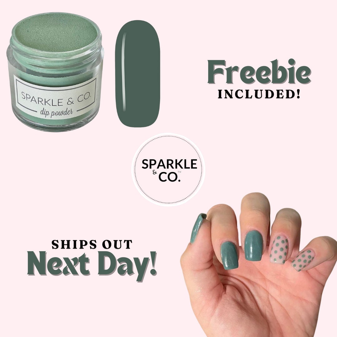 Dp.28 Glamping Dip Powder | No Lamp Needed DIY Manicure | Jade Green ...