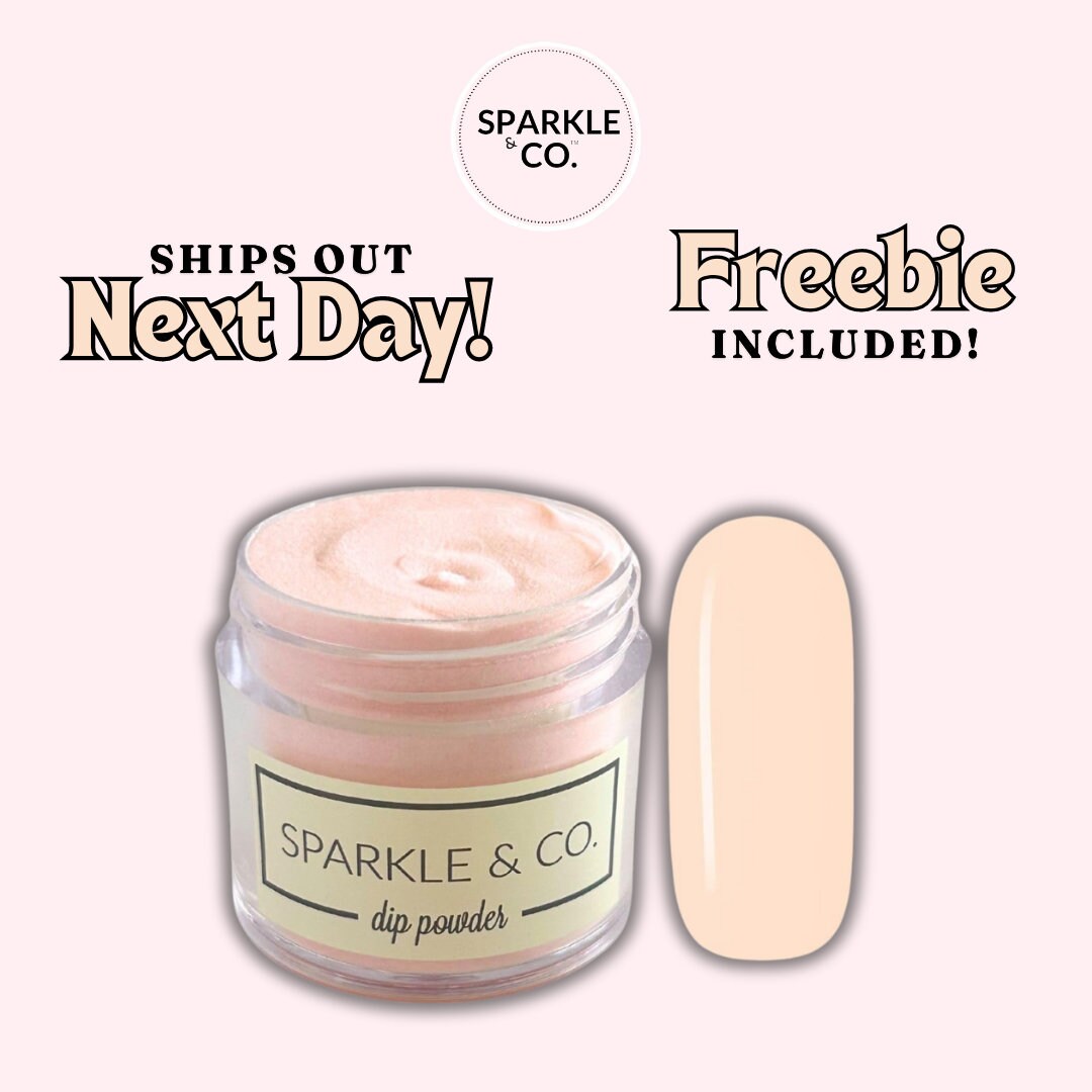 Dp.335 Peach Milk Nail Dip Powder, Soft Pastel Orange, Dip Powder, Nail ...