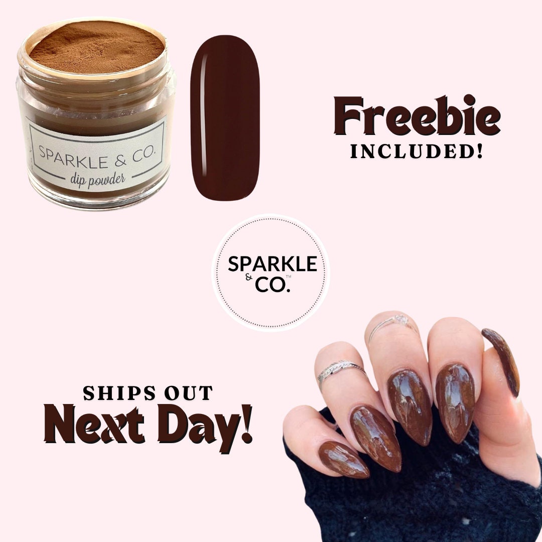 Dp.94 Brown Eyed Girl Dip Powder for Nails | Solid Brown | Gift for Her ...